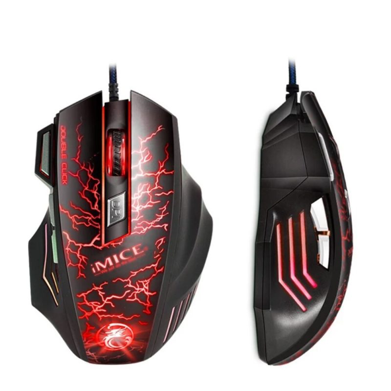 Ενσύρματο Ποντίκι iMICE A7 Gaming 7D με 7 Πλήκτρα, 3600 DPI και LED ...